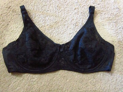 UNDERSCORE Black Unlined Sheer lace Full Coverage Underwire Bra 36C | eBay