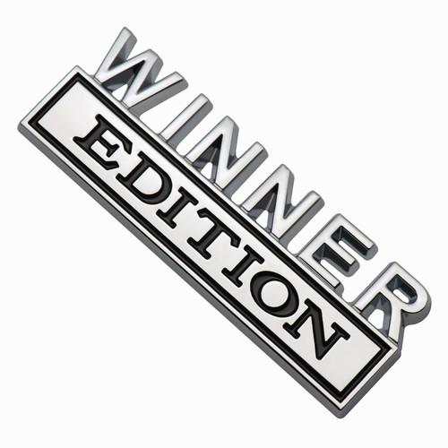 2X Metal WINNER EDITION Emblems Fender Tailgate Badge Nameplate (black ...
