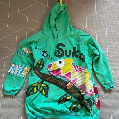 El Rodeo Geko Suka Japanese Patchwork Tie-Dye Streetwear Sweater | eBay