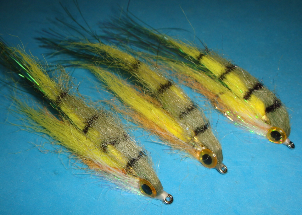 FLY FISHING FLIES - "Rainbow" / Sunfish FLASHDANCE Streamers, Size #2/0 ...
