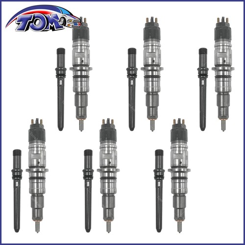 New Set of 6 Diesel Fuel Injectors W/Tube For Dodge Ram 2500&3500 6.7L ...