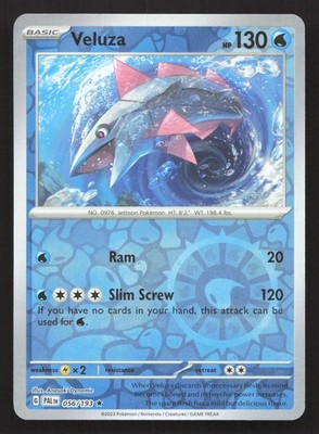 Pokemon Veluza - 056/193 Reverse Holo Rare SV02: Paldea Evolved NM | eBay