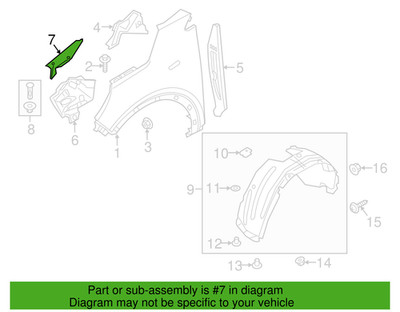 Genuine Fender Apron Trim Covers LH & RH for 2016-2020 Kia Sorento ...