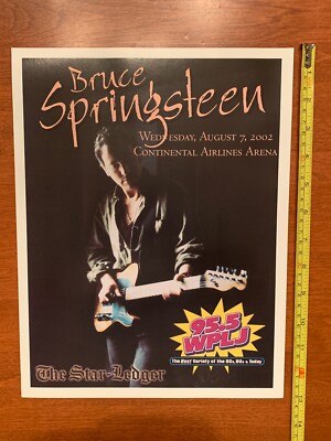 BRUCE SPRINGSTEEN VINTAGE WPLJ CONCERT POSTER 10"X13" THE BOSS THUNDER ...