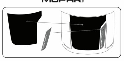21-22 Jeep Grand Cherokee L Trail Hawk Hood Graphic Red & Black Factory ...