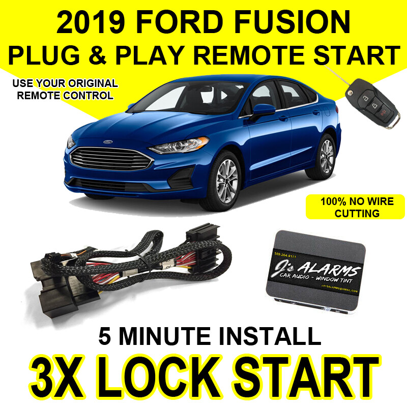 2019 Ford Fusion Remote Start Plug and Play Easy Install Car Starter 3X ...