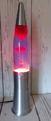 LAVA LITE Vintage MOTION LAMP 19” Space Rocket Style Light Red Wax | eBay