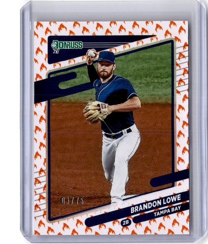 2021 Donruss On Fire Emoji #155 Brandon Lowe /75 | eBay