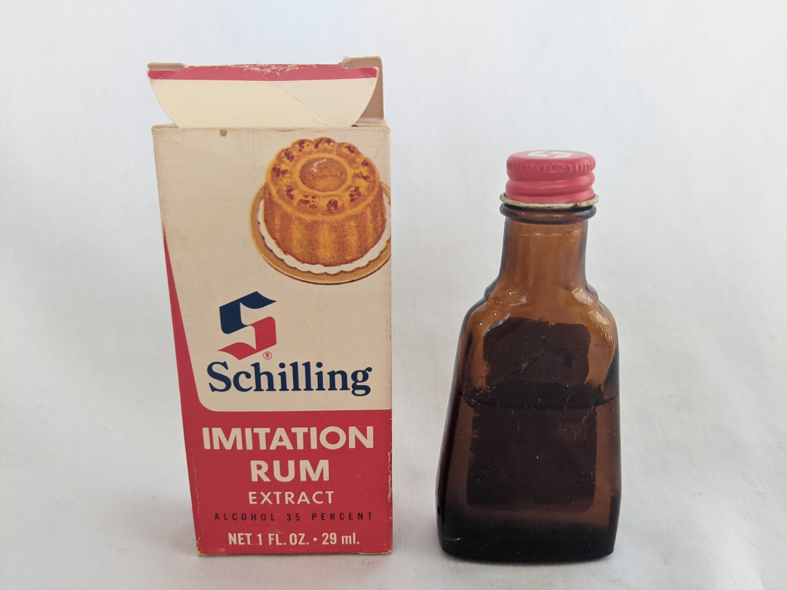 Vintage 1974 Schilling Imitation Rum Extract 1 Ounce Bottle- Half Full ...