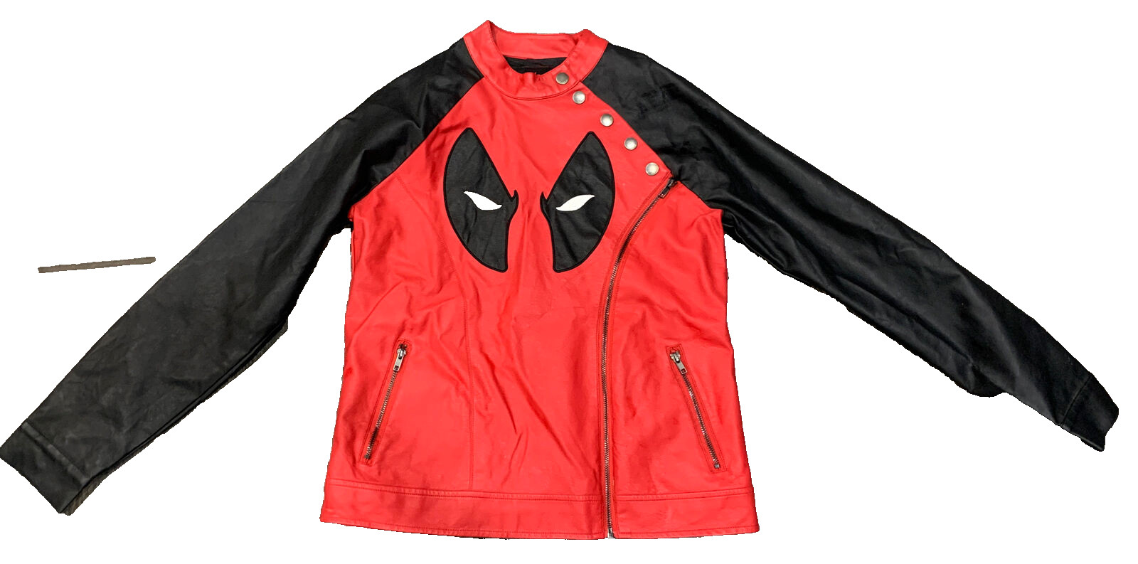 Marvel x We Love Fine Deadpool Motorcycle Sidezip Mot… - Gem
