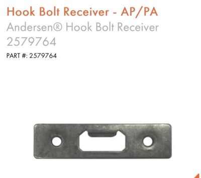 andersen door lock parts, Hook Bolt Receiver AP/PA Part#2579764 | eBay