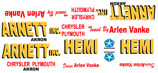 Arlen Vanke Arnett Hemi Plymouth 1964 NHRA 1/24th Scale Waterslide Drag ...