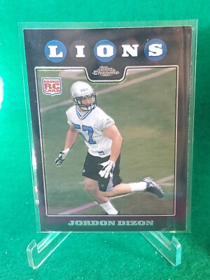2008 Topps Chrome Jordon Dizon RC #TC257 Detroit Lions Rookie Colorado ...