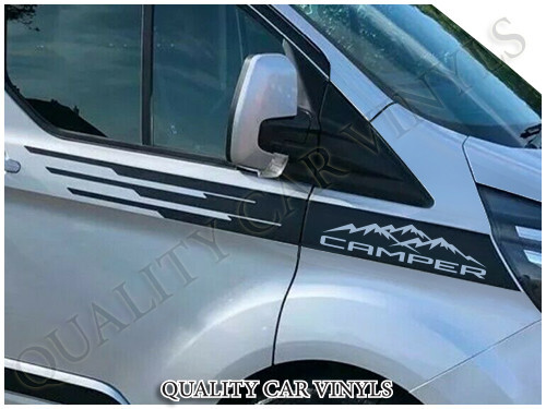 Ford transit custom camper racing stripes decals graphic stickers swb ...