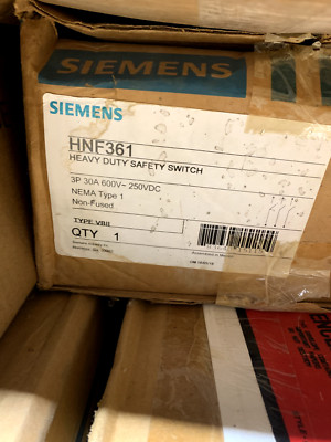 NEW IN BOX SIEMENS HNF361 (30A-600V-NONFUSED) *SHIPS SAME DAY UPS* | eBay