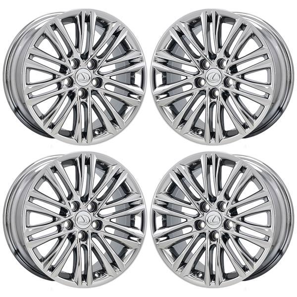 17" LEXUS ES350 PVD BRIGHT CHROME WHEELS-H RIMS FACTORY OEM 74277 ...