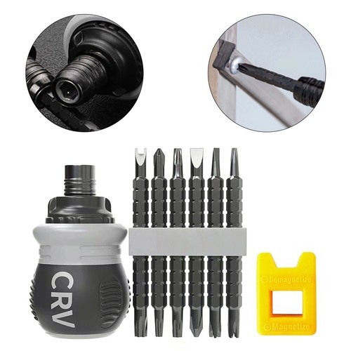 Efficient 8pcs Ratchet Screwdriver with Telescopic Handle for Quick ...