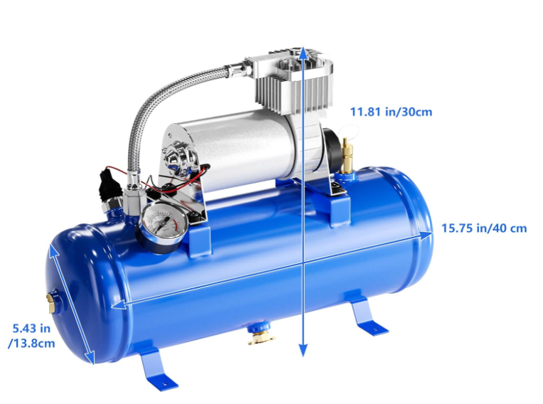 Hookah Diving Scuba Snorkeling Air compressor 12 Volt 1.6GAL 150 PSI ...
