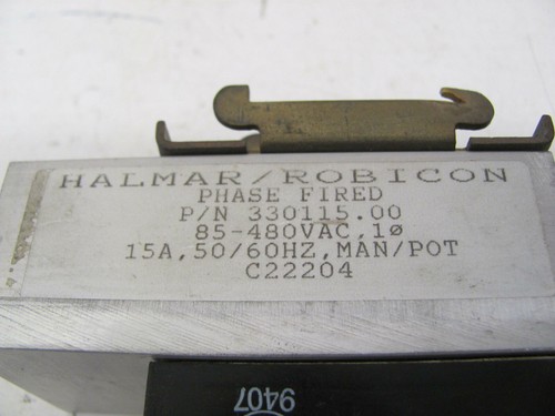 HALMAR/ROBICON PHASE FIRED CONTROL 330115 85-480VAC 15A USED | eBay