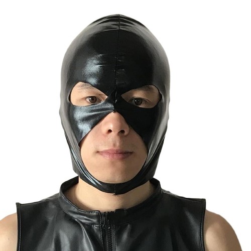 Sexy Black Head Mask Spandex Full Head Hood Cosplay Costume Party 3 ...