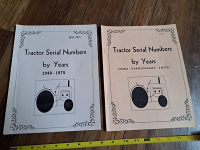 Lot of 2 Booklets Tractor Serial Numbers By Years 1920-1975 | eBay