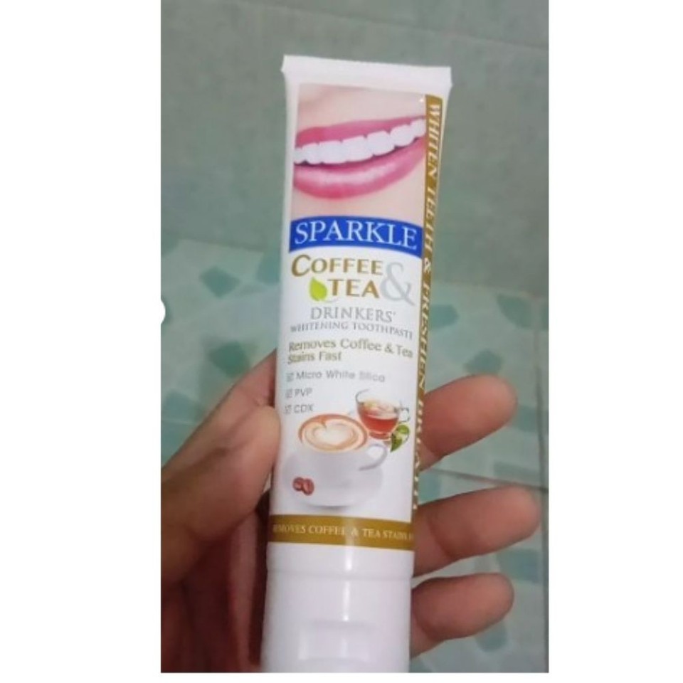Toothpaste Sparkle Coffee Tea Whiten Teeth Remove Drinkers Stains 90g ...