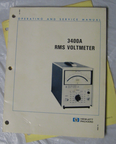 VINTAGE HP 3400A RMS VOLTMETER OPERATING & SERVICE MANUAL PRINTED 1984 | eBay UK