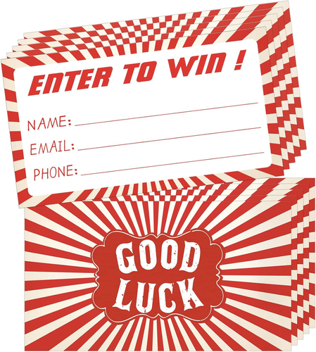 300 Raffle Tickets Enter to Win Cards-3.5”X2” Entry Form Cards for ...