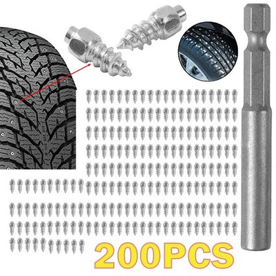 200Pack Screw in Tire Studs, 12mm Wheel Tyre Studs for Ice and Snow ...