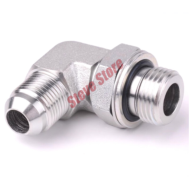 Hydraulic Fitting 90° Elbow 3/8"(9/16"-18) Male JIC x M16 M16*1.5 Male ...