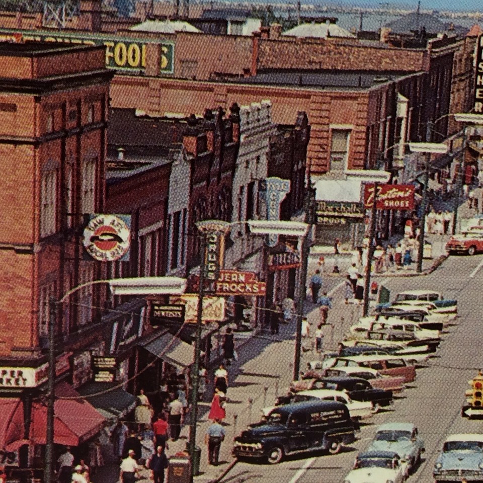 Vintage Postcard Lorain Ohio Aerial Street View Scene Dexter Press ...