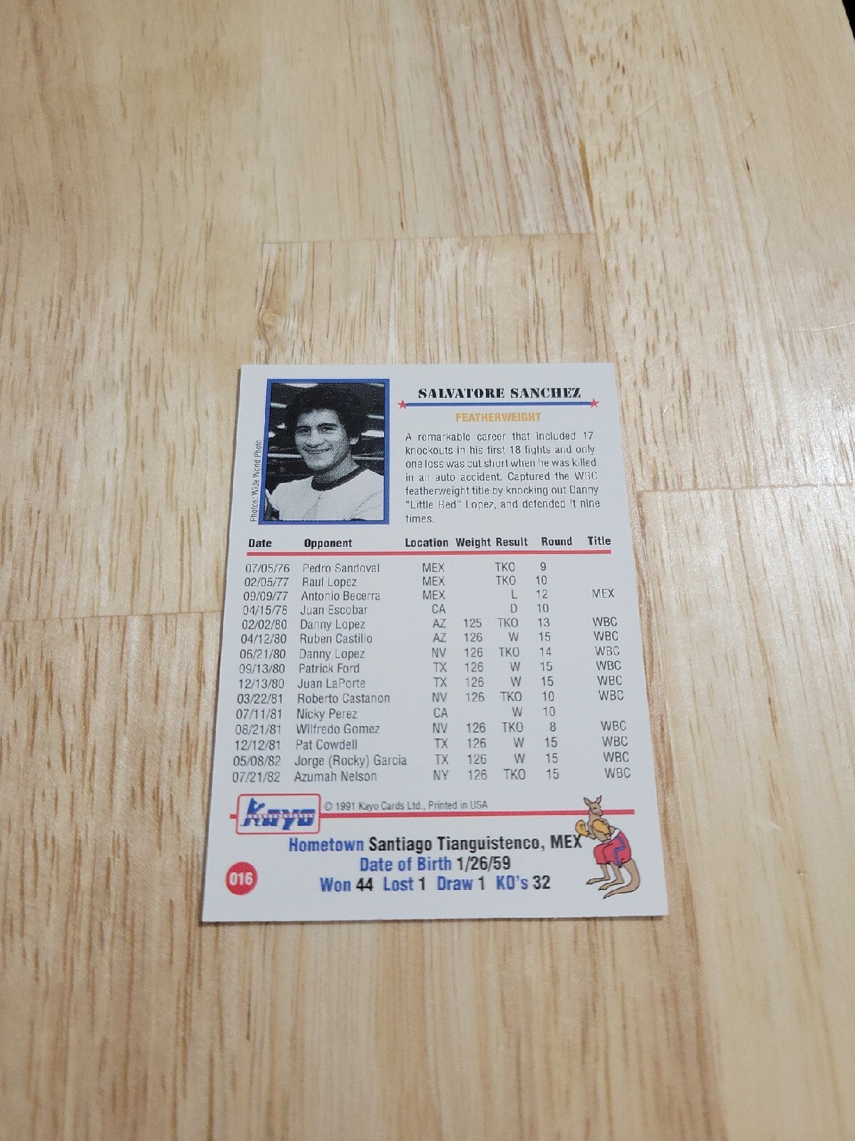 1991 Kayo - #016 Salvatore Sanchez for sale online | eBay