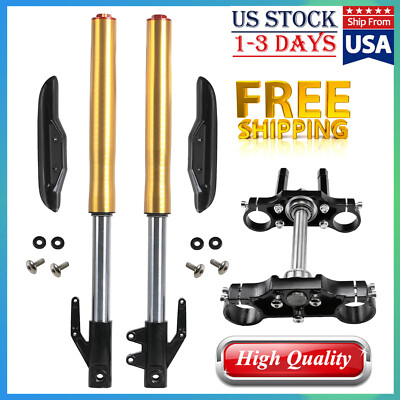 630mm 25" 45/48mm Front Fork Triple Tree Kit For Dirt Pit Bike Razor ...