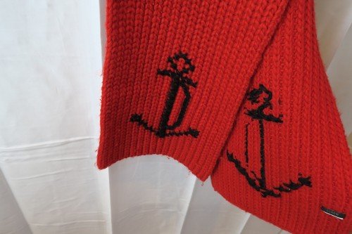 J.Crew Red Anchor Scarf/Wrap | eBay