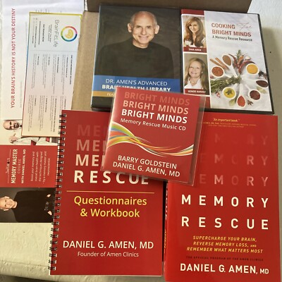 Dr. Daniel Amen's Memory Rescue Master Package Book Workbook 2 DVD’s 1 ...