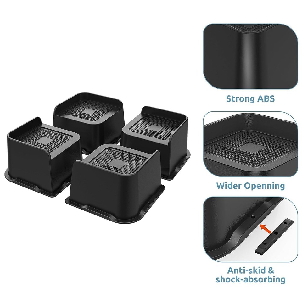 Desk Height Risers Bed Height Risers Duty Bed Risers for Furniture Desk ...