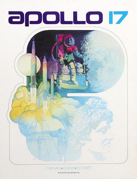 Vintage NASA Apollo 17 Mission Poster A3 Print | eBay