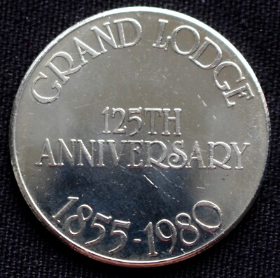 1980 MASONIC MEMBERSHIP TOKEN - GRAND LODGE 125th ANNIVERSARY TOKEN | eBay
