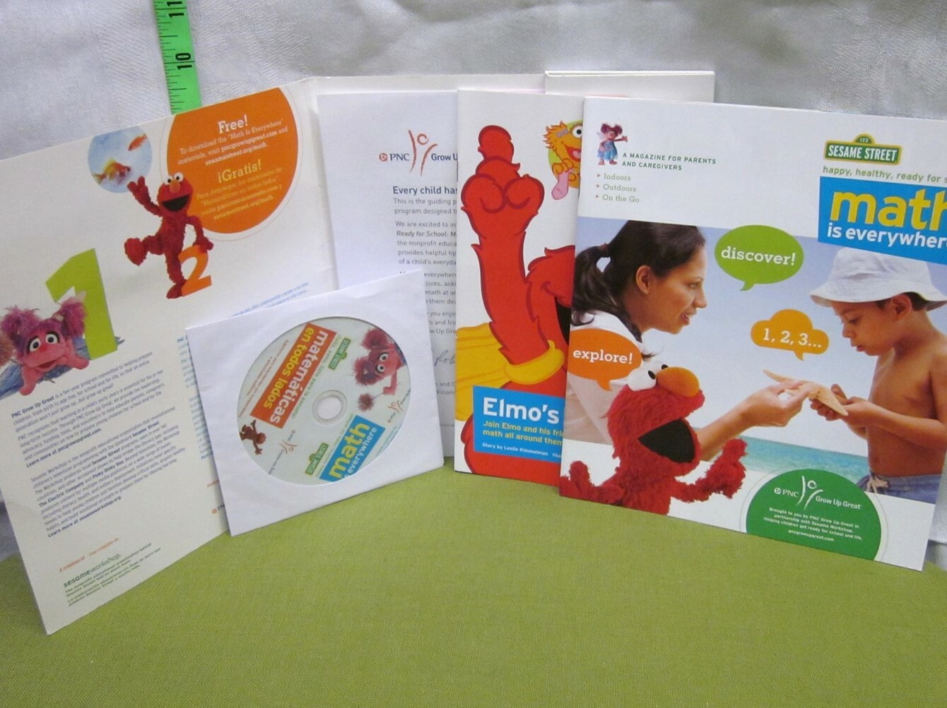 SESAME STREET Math is Everywhere DVD preschool Elmo & Abby w/ activity ...