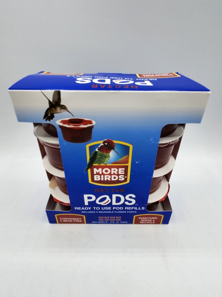 More Birds Hummingbird Nectar Pods Refill x8 - 3fl. Oz. Pods (Eight in ...