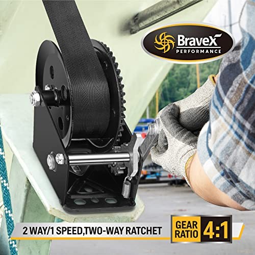 Boat Winch Heavy Duty Steels Trailer Winch, Hand Winch with Hook, Two ...