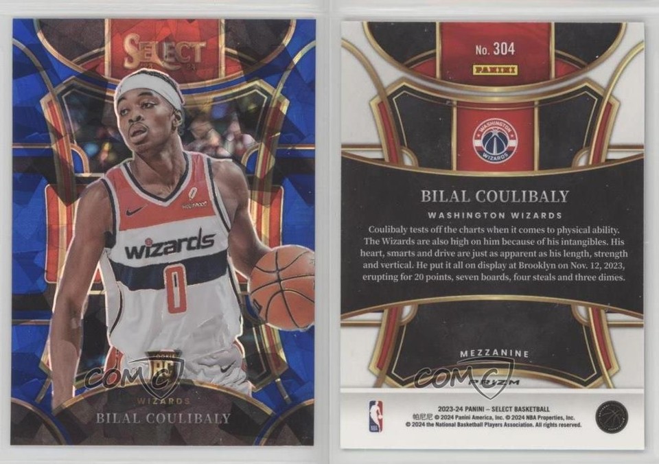 2023 Panini Select Mezzanine Level Blue Cracked Ice Prizm Bilal ...