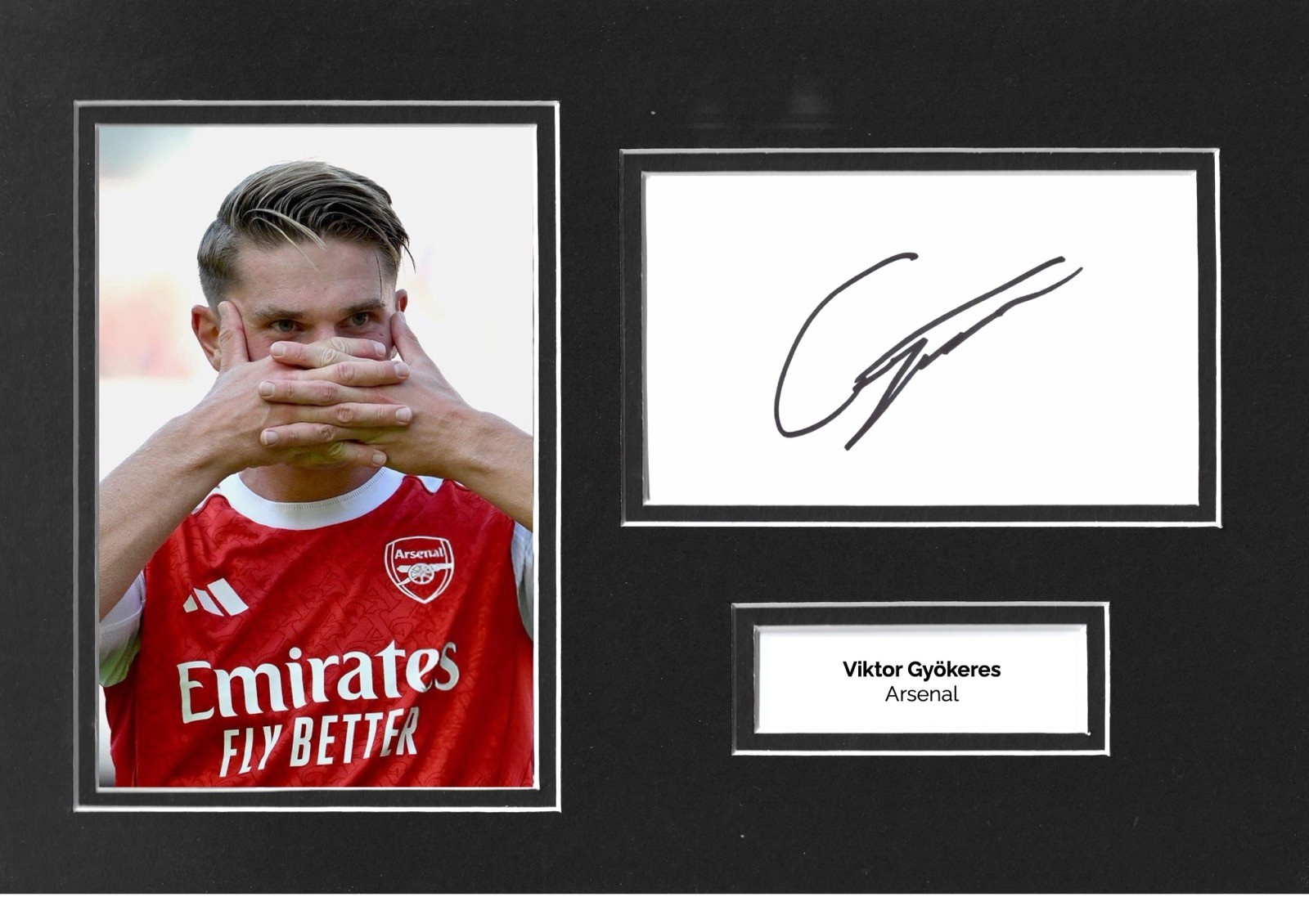 Viktor Gyokeres Signed 12x8 Photo Display Arsenal Memorabilia Autograph ...