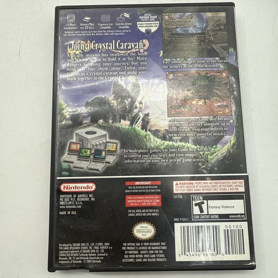 Final Fantasy: Crystal Chronicles (Nintendo GameCube, 2004) Complete ...