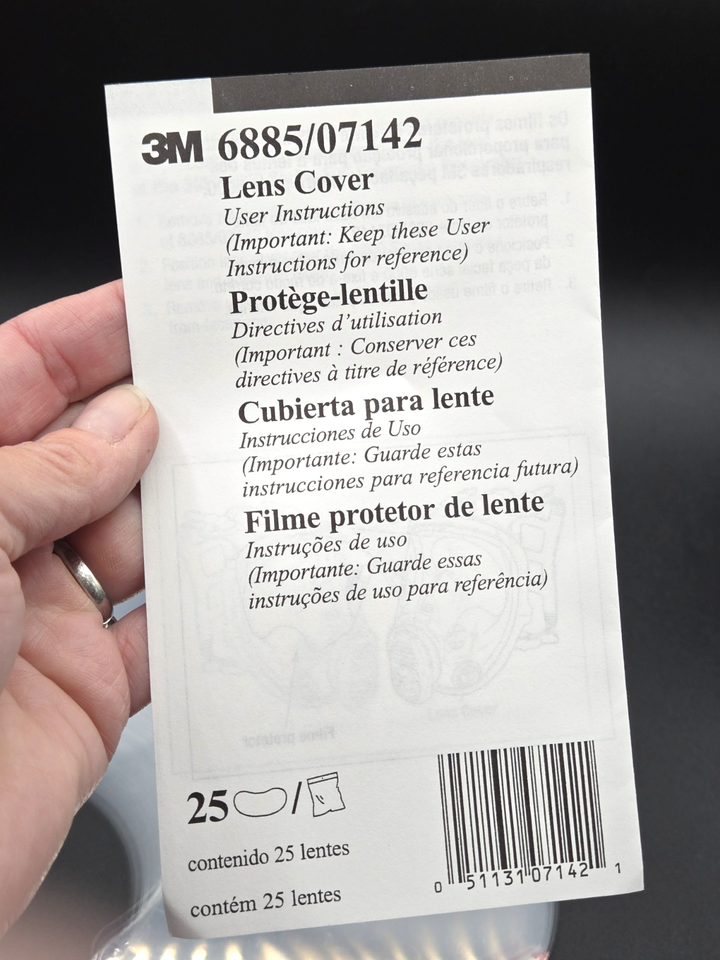 *25/Pk* Genuine 3M 6885 Clear Faceshield Lens Cover 3M 6000 Series ...