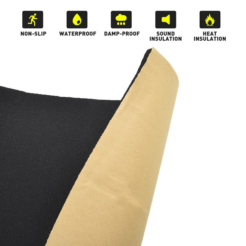 Self-Adhesive Black Closed Cell Sponge Foam Sheet Sound Deadener ...