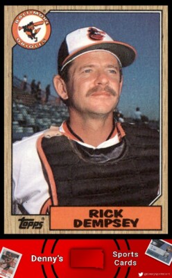 1987 Topps #28 Rick Dempsey Baltimore Orioles Baseball Card | eBay