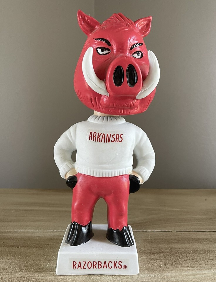 BIG RED Arkansas Razorbacks Hogs PIG SUEY Mascot BPI Nodder Bobblehead ...