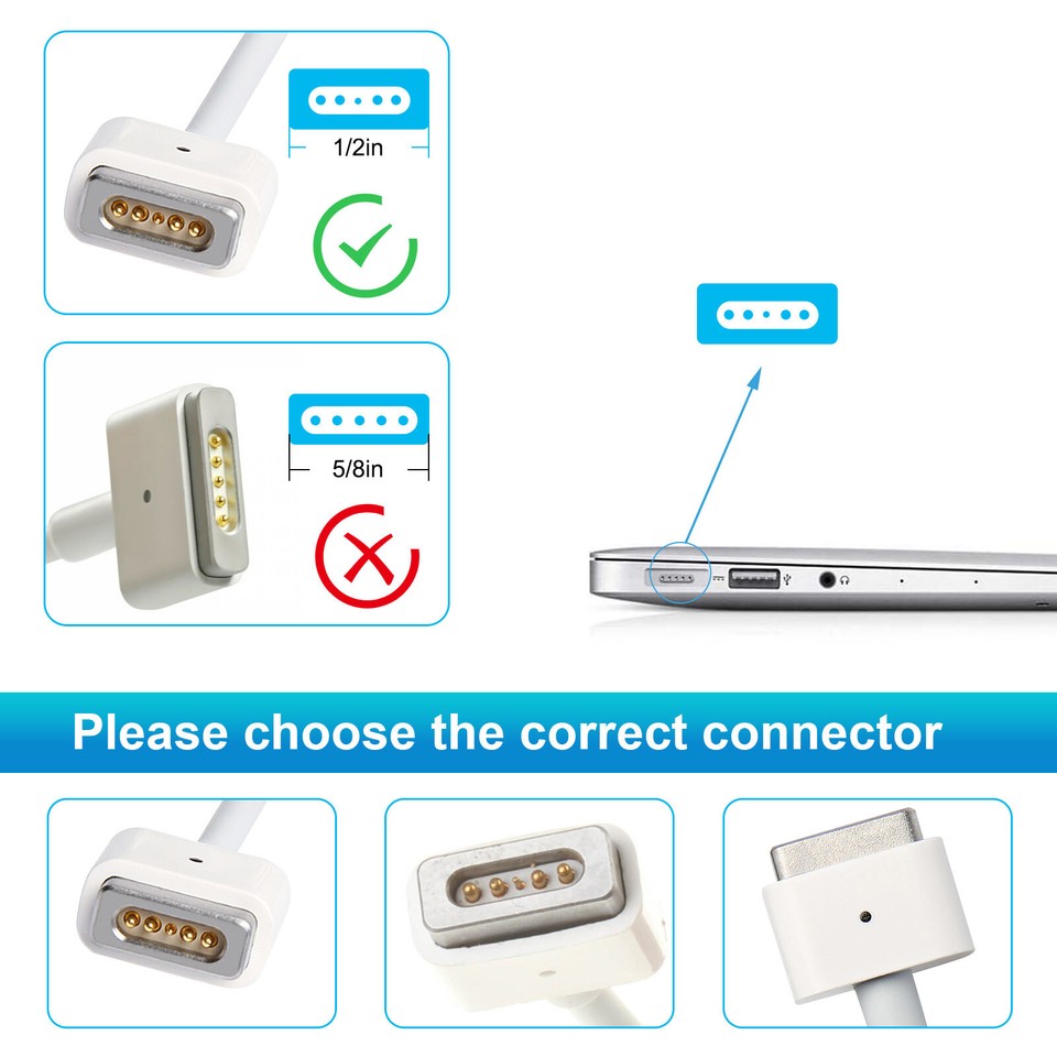 60W Laptop Power Charger Cord for Apple MAC MacBook A1185 A1278 A1181 ...