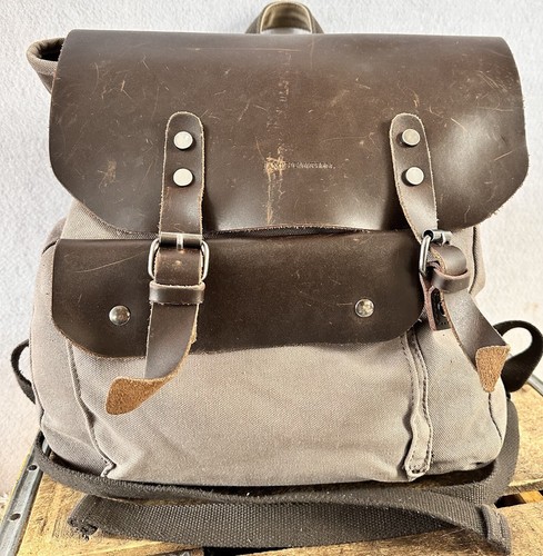 James Campbell Backpack Messenger Bag Canvas Leather Preppy | eBay